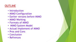 MIMO Antenna and Technology installation | PPT