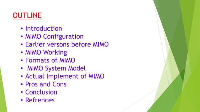 MIMO Antenna and Technology installation | PPT