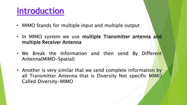 MIMO Antenna and Technology installation | PPT