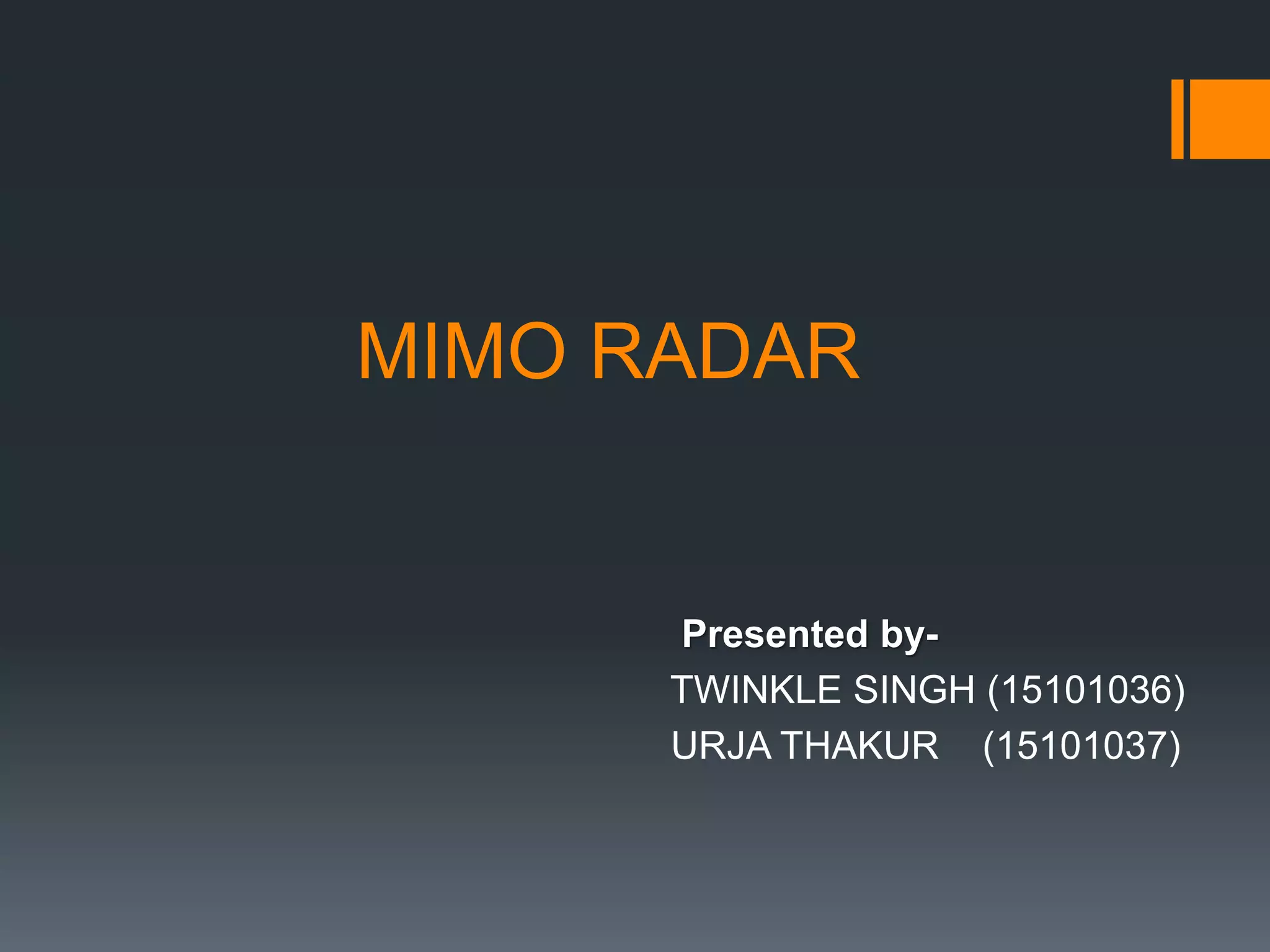 Mimo radar(1) | PPT