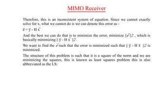 Mimo receiver (video 36) | PPT