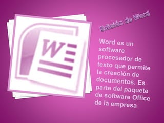 Menu edicion de word, power point y excel | PPTX