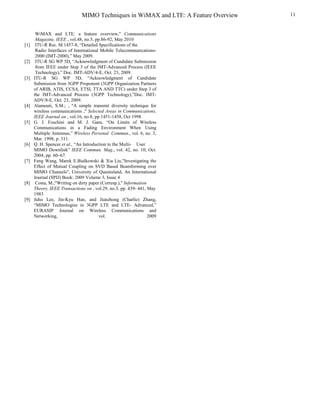 Report :- MIMO features In WiMAX and LTE: An Overview | PDF