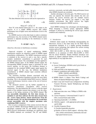 Report :- MIMO features In WiMAX and LTE: An Overview | PDF