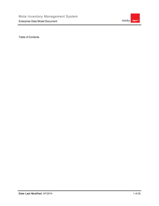 Mota - Mims - Enterprise Data Model Specification | DOC