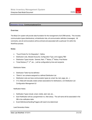 Mota - Mims - Enterprise Data Model Specification | DOC