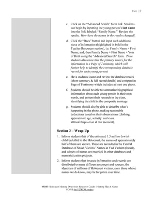 MIMS-H2D Names and Memorials | PDF