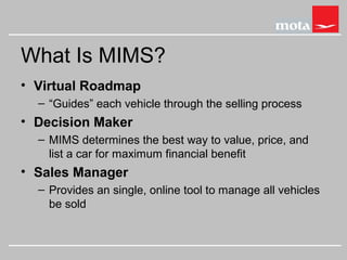 Mims Overview Presentation | PPT