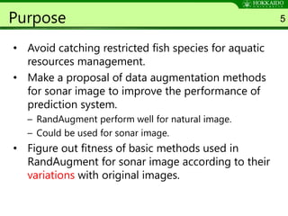 Study on Data Augmentation Methods for Sonar Image Analysis | PPT
