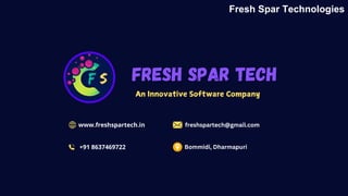 Fresh Spar Technologies - Min Brochure | PPT