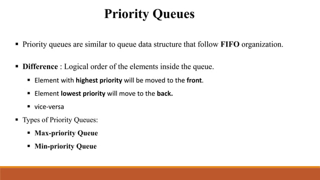 Min priority queue | PPT