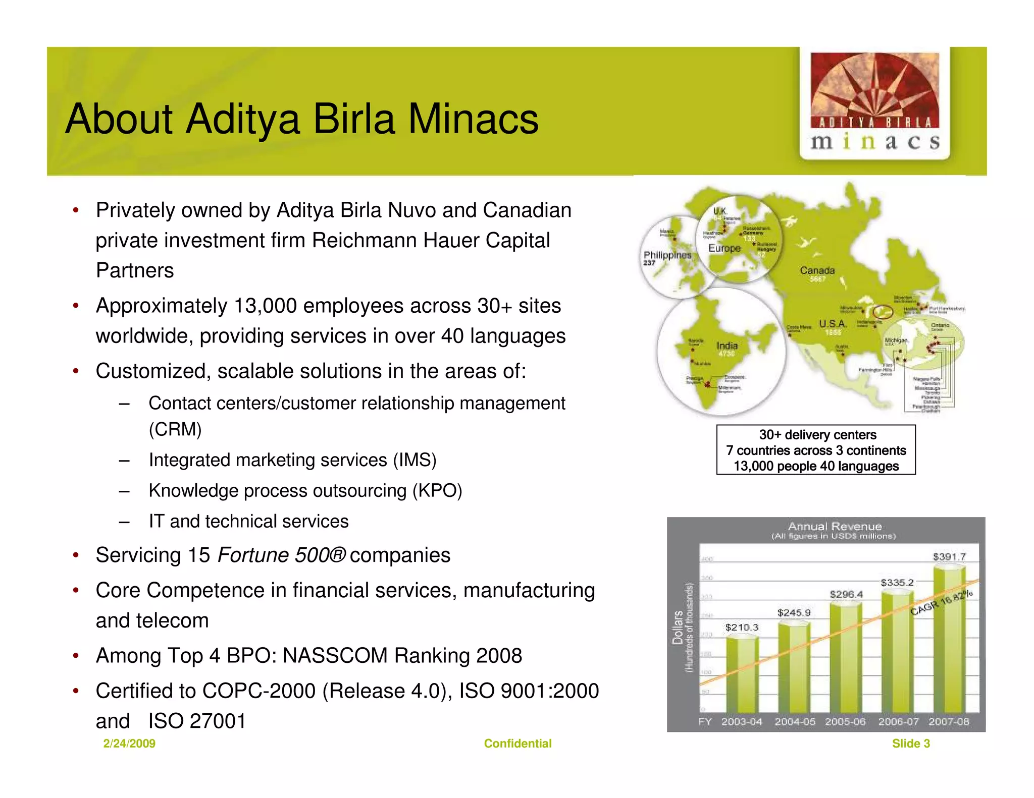 Minacs Corporate Presentation | PPT