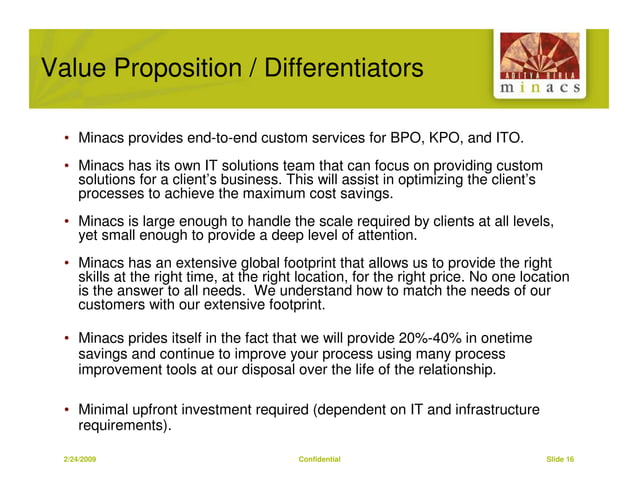 Minacs Corporate Presentation