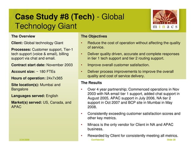 Minacs Corporate Presentation