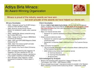 Minacs Corporate Presentation | PPT