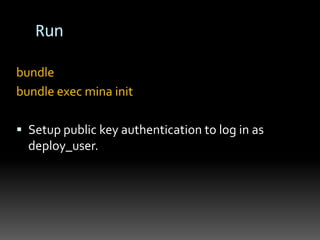 Mina deployment | PPT