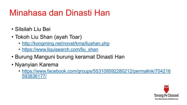 Minahasa dan Dinasti Han | PPT