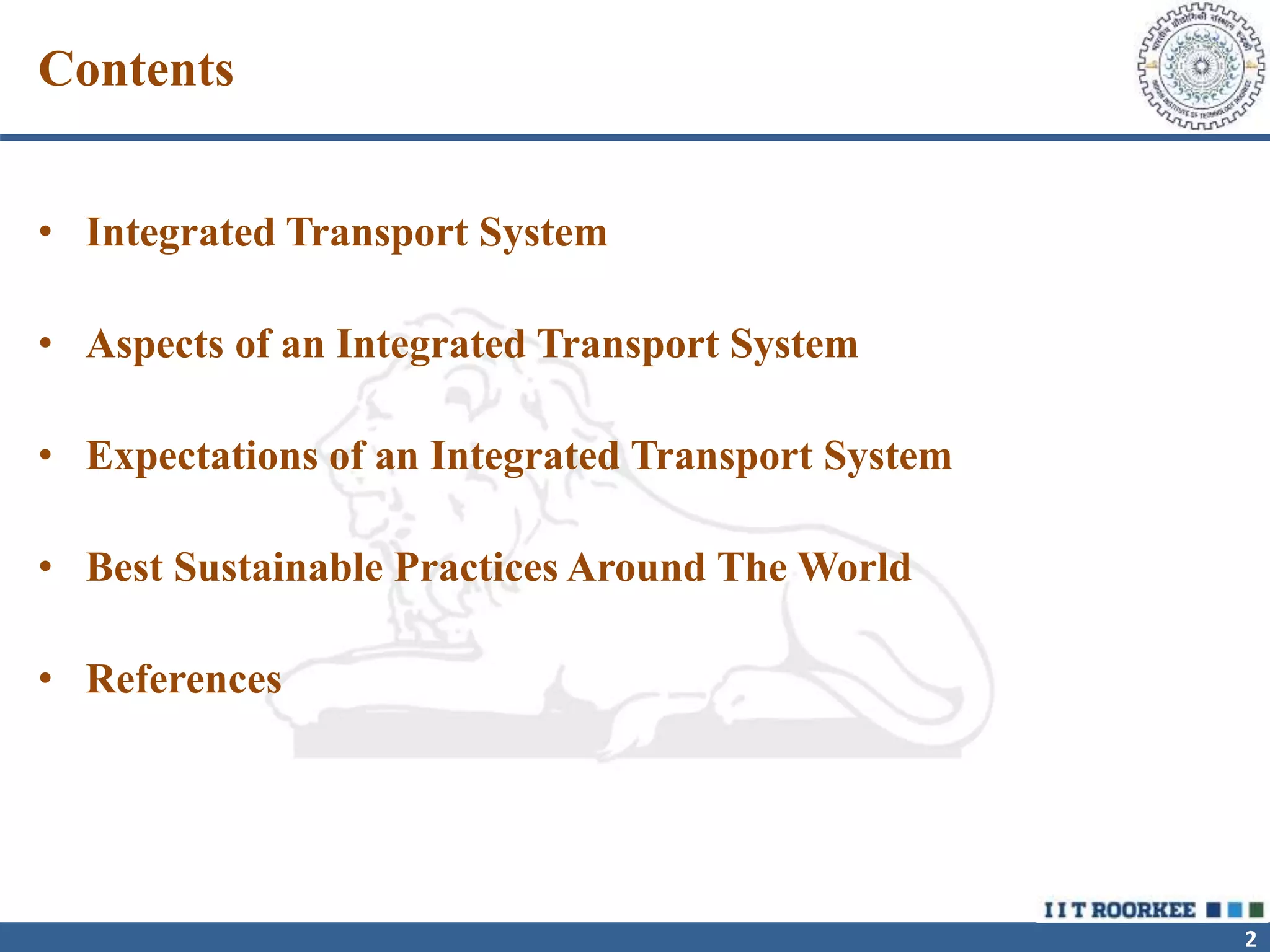 Future of Integrated Transport Systems: Best Sustainable Practices ...