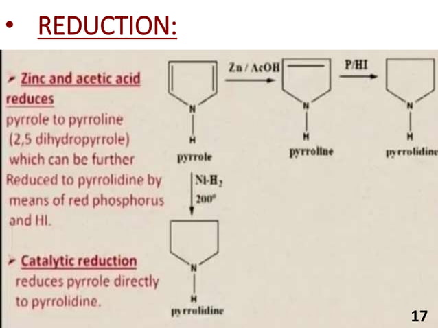 Chemistry of pyrrole | PPTX | Chemistry | Science