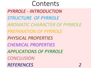 Chemistry of pyrrole | PPTX