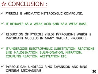 Chemistry of pyrrole | PPTX
