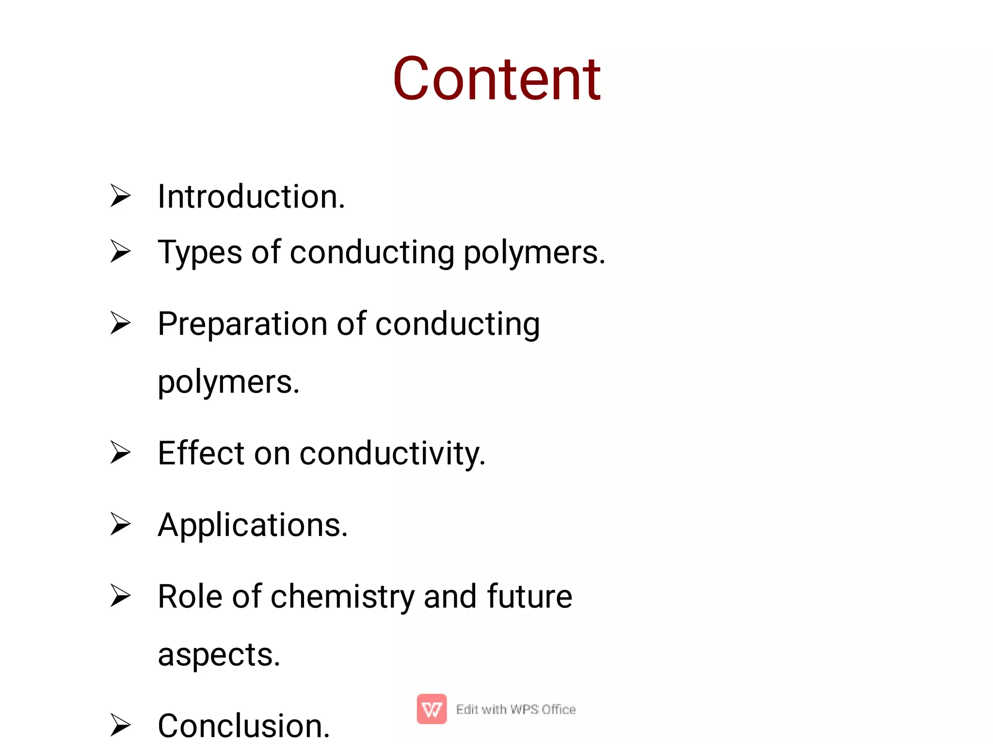 Conducting polymers : Something New | PDF