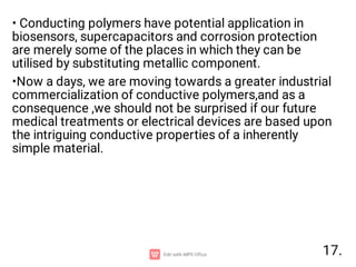 Conducting polymers : Something New | PDF