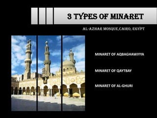 Minarets of al azhar, cairo, egypt -types of minaret, | PPTX
