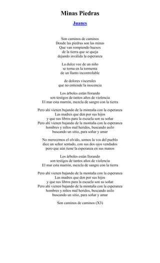 Minas piedras de Juanes | PDF | Poetry | Books and Literature