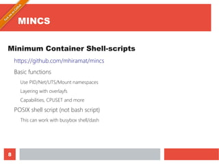 MINCS - containers in the shell script (Eng. ver.) | PPT