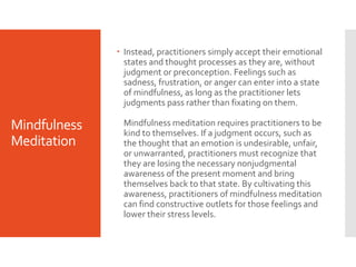 A Brief Introduction to Mindfulness Meditation | PPTX