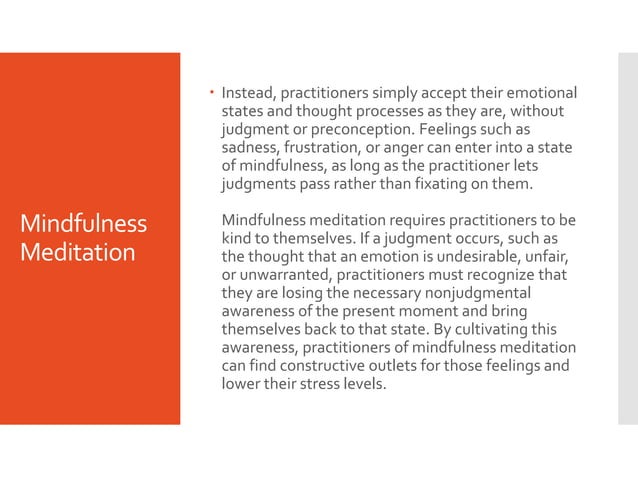 A Brief Introduction to Mindfulness Meditation | PPTX