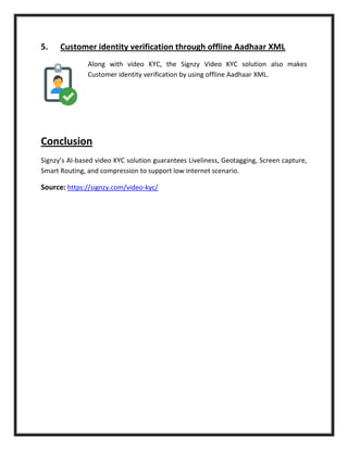 Mind- Boggling Features & Benefits of Video KYC | PDF