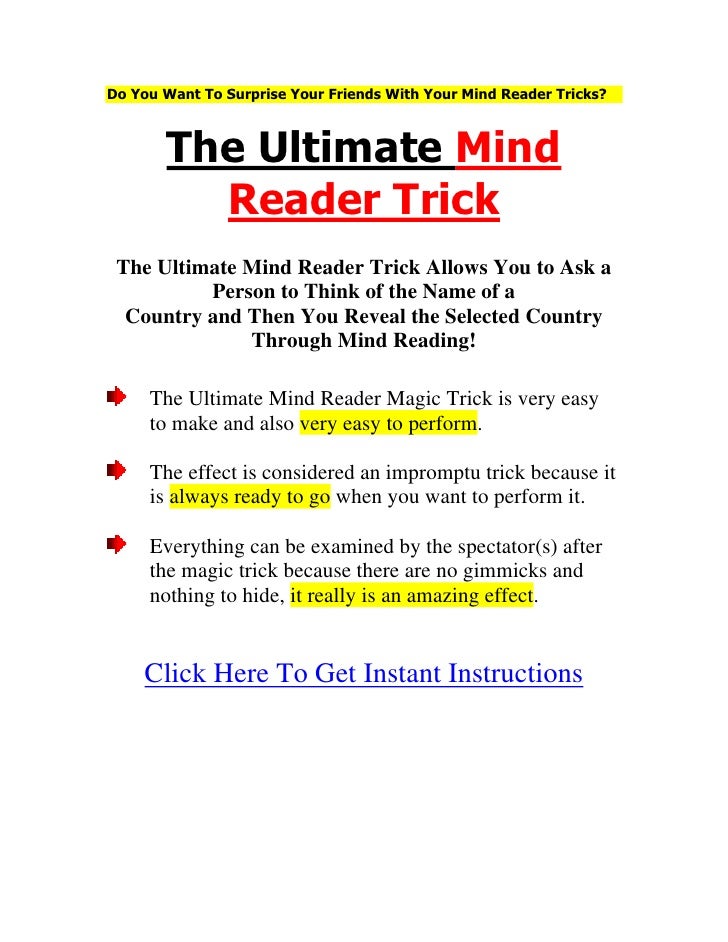 Brain Tricks Reading