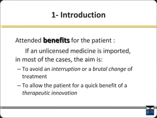 Mind Your Step : identifying risk with unlicensed medicines | PPT