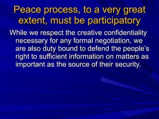 Mindanao. peace communication | PPT | Politics