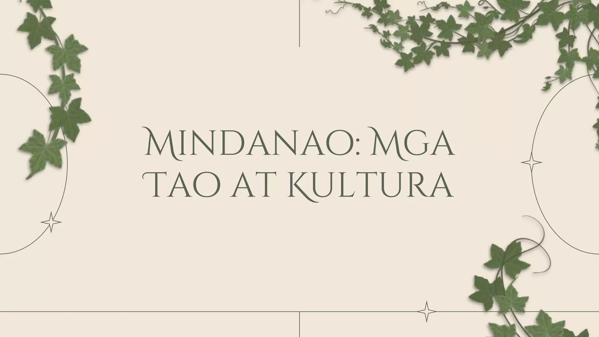 Mindanao Mga Tao at Kultura | PPTX