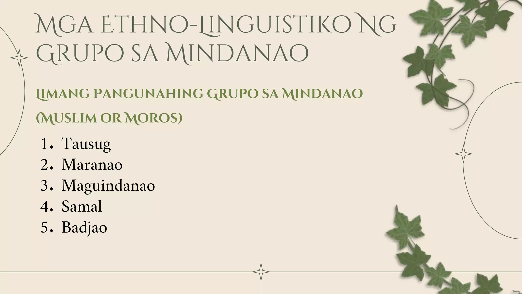 Mindanao Mga Tao at Kultura | PPTX