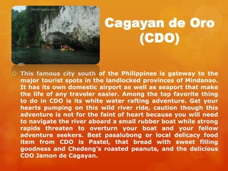 Mindanao Tourist Spots With Names