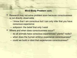 Mind body problem | PPTX