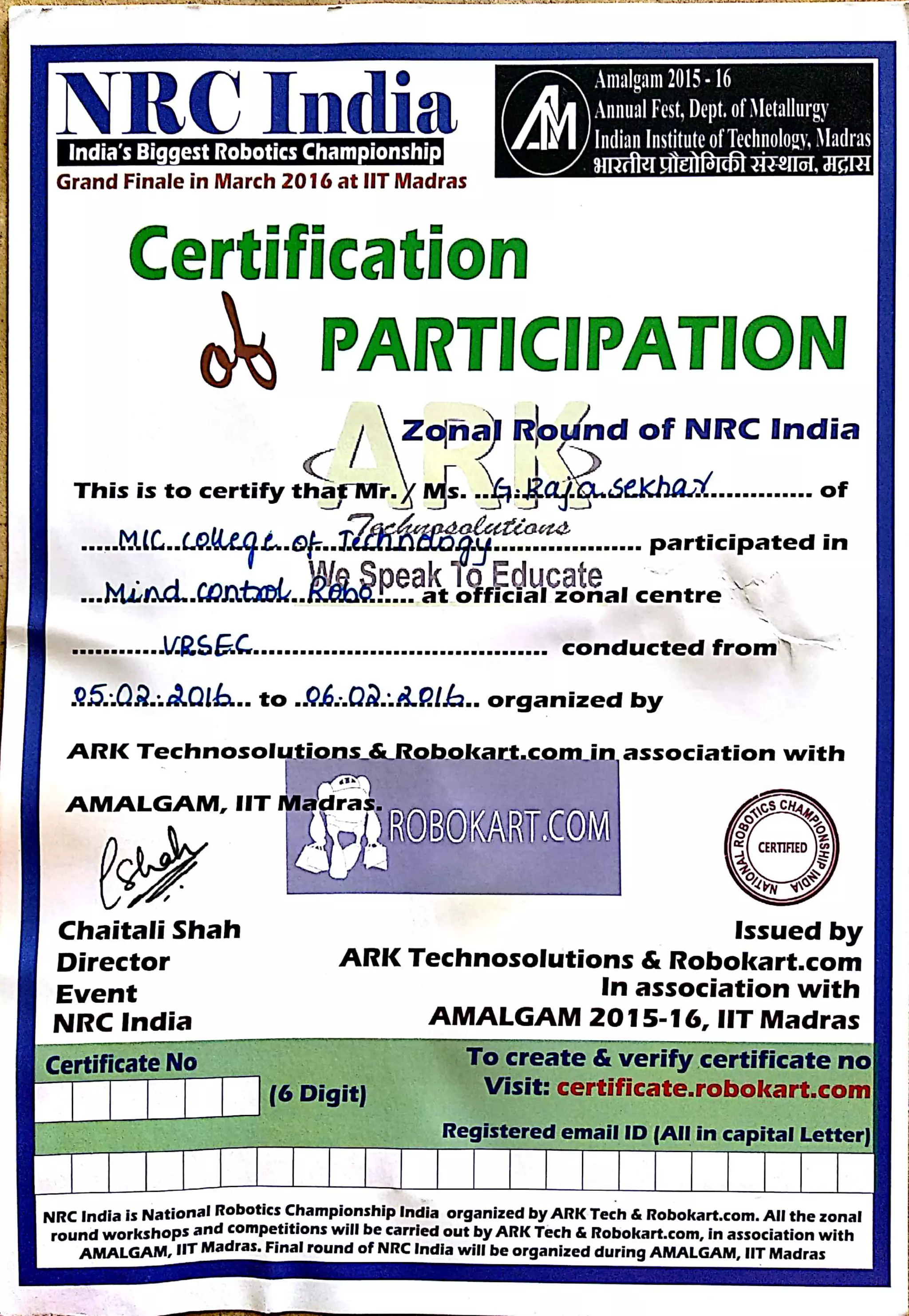 NRC India MindControl Robot | PDF