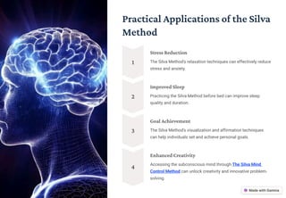 Mind Control Techniques Silva Method for Effective Solutions | PDF