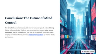 Mind Control Techniques Silva Method for Effective Solutions | PDF