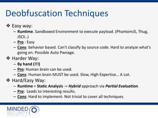 Advanced JS Deobfuscation | PPT
