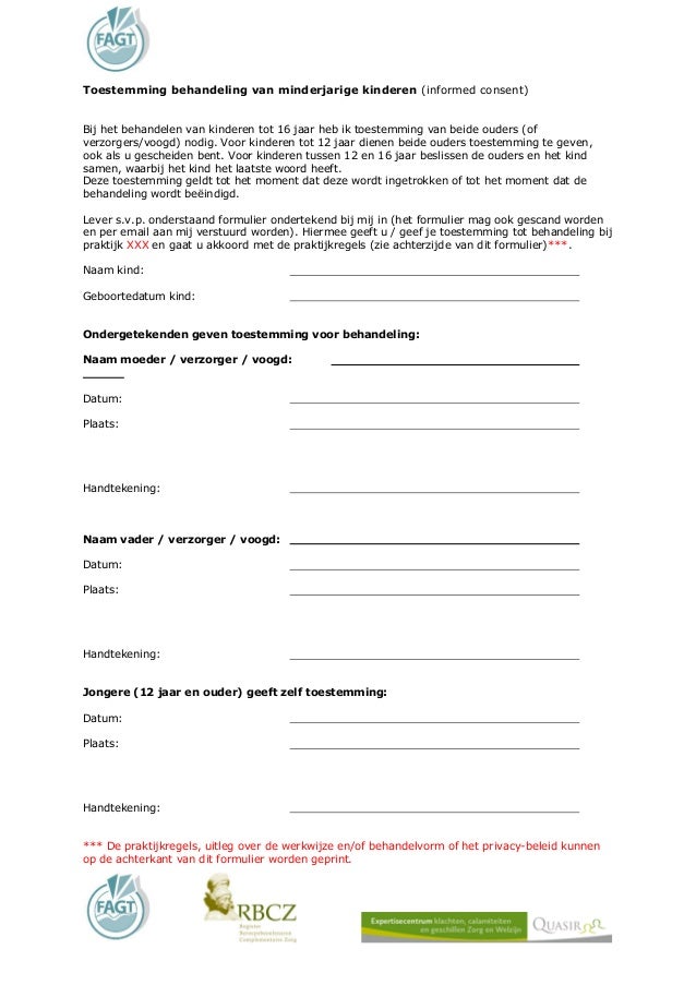 Minderjarigen toestemming