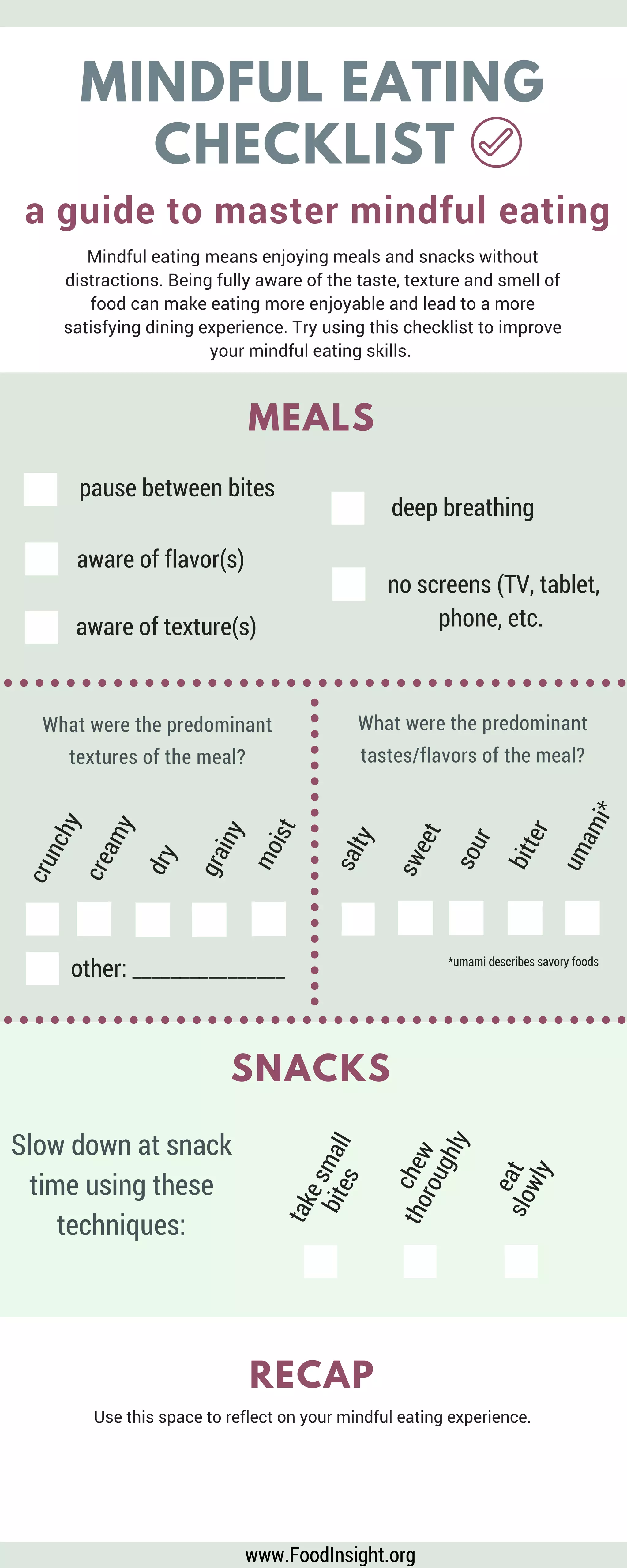 Mindful Eating Checklist | PDF