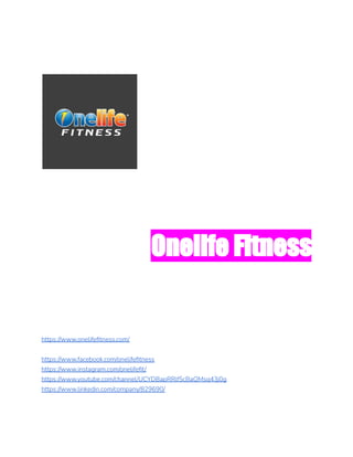 Mindful Exercising - Onelife Fitness | PDF