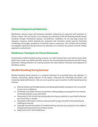 Mindful Exercising - Onelife Fitness | PDF