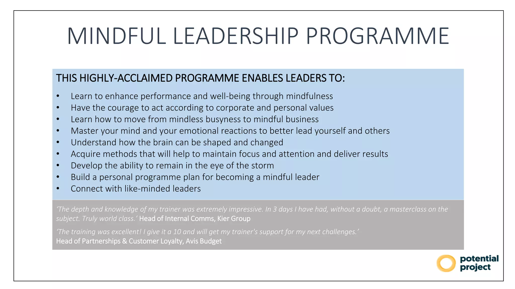 Mindful Leadership Program | PDF