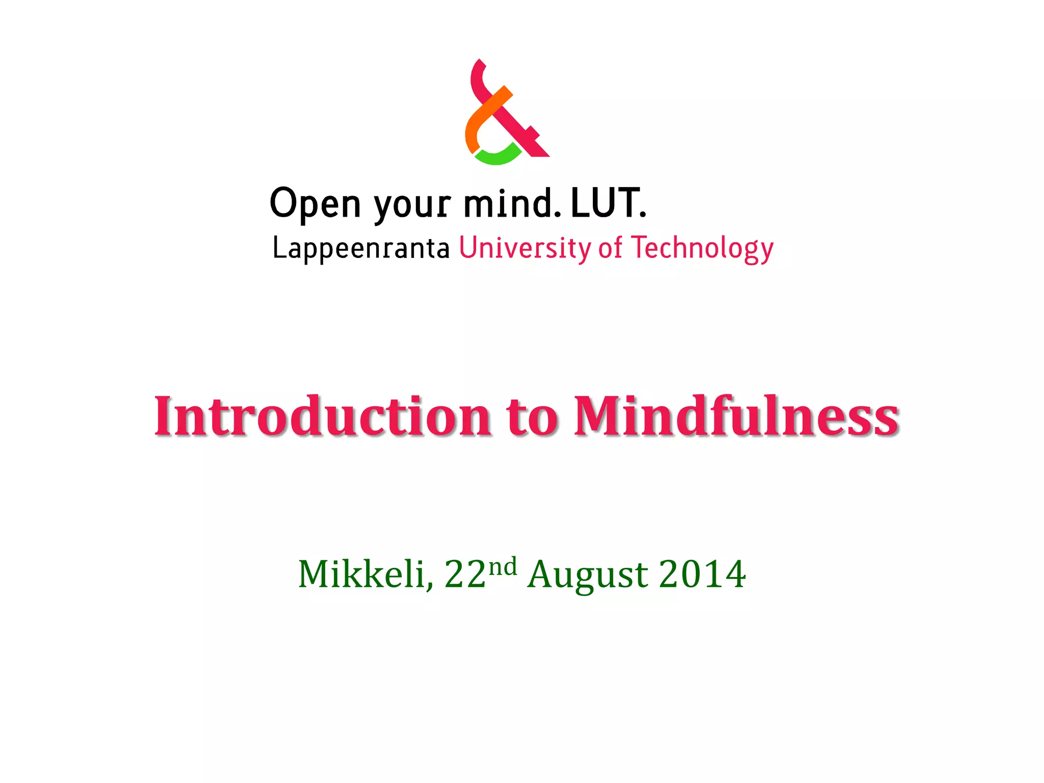 Introduction to Mindfulness | PDF